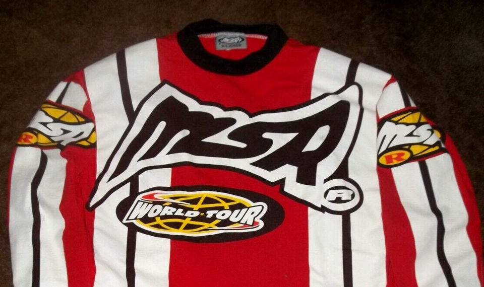 VINTAGE MSR RACING WORLD TOUR MOTOCROSS CLOTH JERSEY SZ MENS XL MX ...