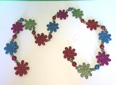 54" COLORFUL FESTIVE GARLAND Sparkly CHRISTMAS So Pretty! RAZ Imports ...