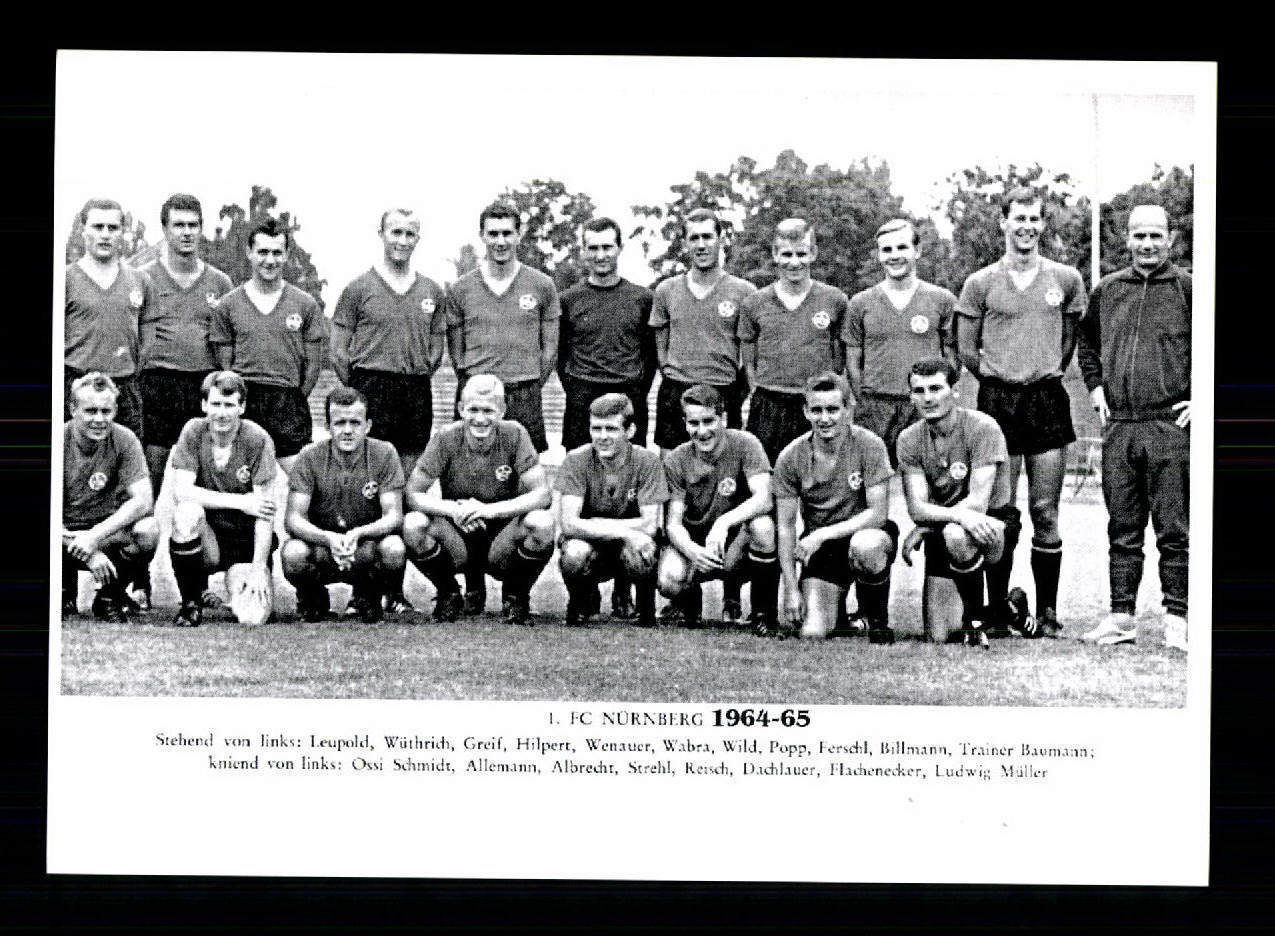 1 FC Nürnberg Mannschaftskarte 1964-65 | eBay.de