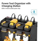 Black Large Tools Organizer Wall Mount Charging Station 39 Inch Long ...