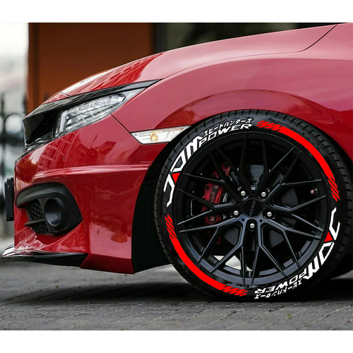 Rubber Tire Lettering Sticker JDM 1.25'' 15''-24'' Waterproof Letters ...