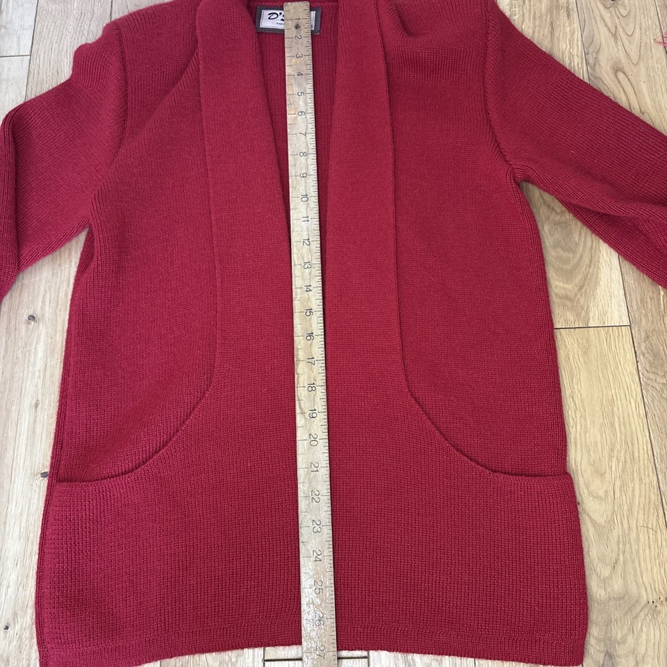 Vintage D’stylo Baby Alpaca Red Womens Open Cardigan sweater top, Size ...
