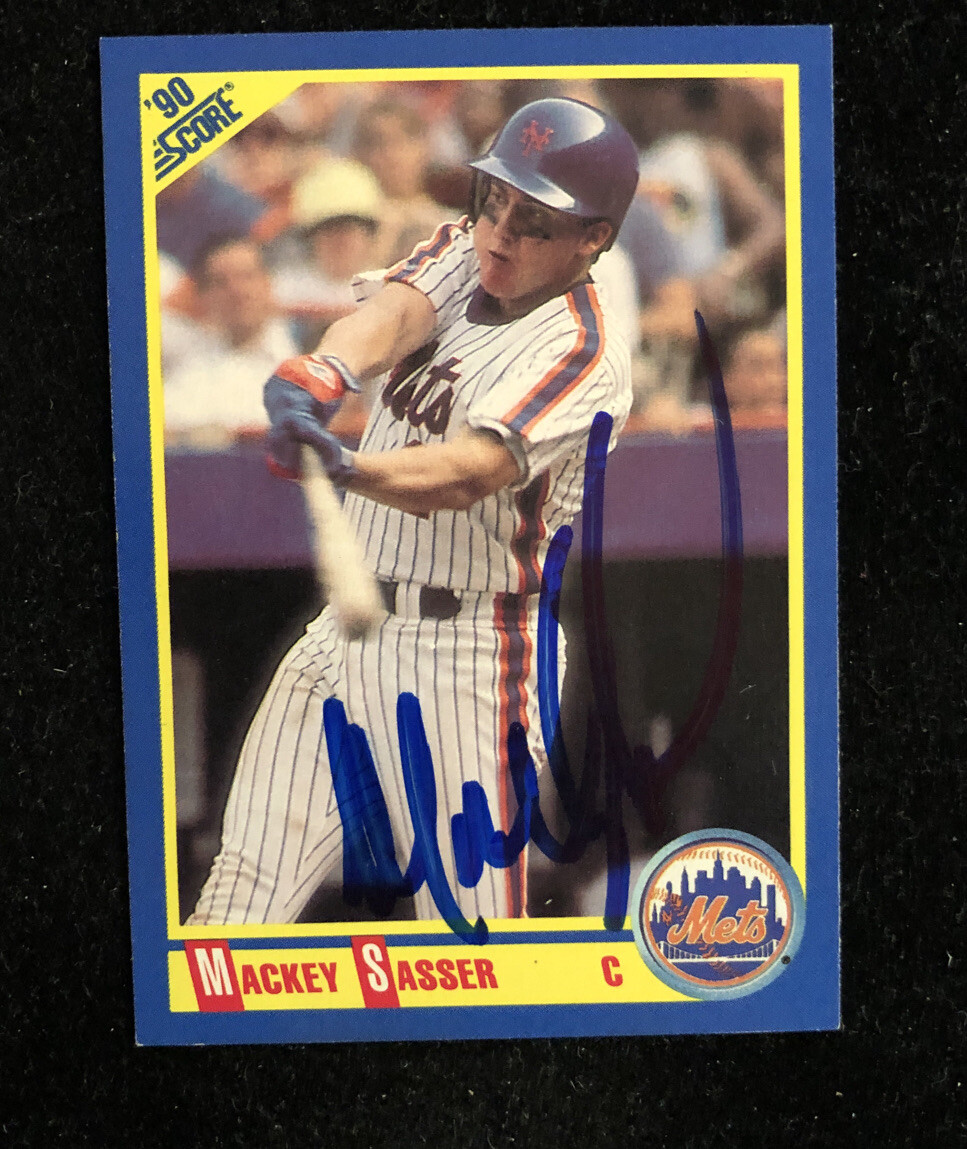 MACKEY SASSER 1990 SCORE AUTOGRAPHED SIGNED AUTO BASEBALL CARD 510 METS ...