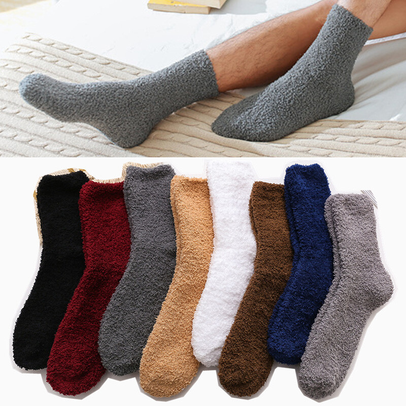 Men Bed Socks Lounge Sock Thick Warm Winter Cosy Feet Brushed Thermal ...