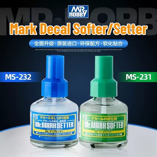 MR HOBBY MS231/MS232 Mark Decal Softer / Setter Solution 40ML | eBay