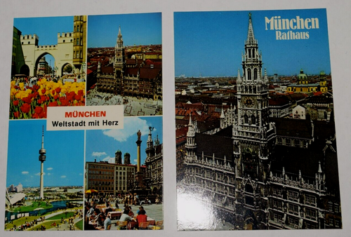 VTG, PR GERMAN Color Postcards "Munich Collage and Rafhaus" (4" x 6 ...