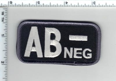 AB-NEG (NEGATIVE) BLOOD TYPE USA MEDIC ARMY SWAT PATCH With Hook & Loop ...