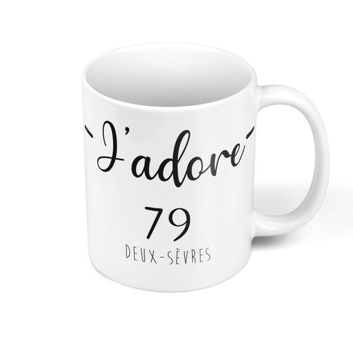 Tasse Céramique Mug J'Adore 79 Deux Sevres France Geographie ...