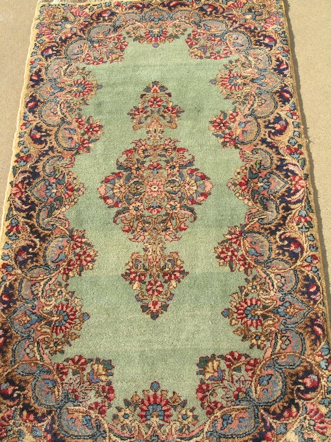 Antique Hand Woven Ravar Type K e r m a n Oriental Rug Carpet 24x48 ...