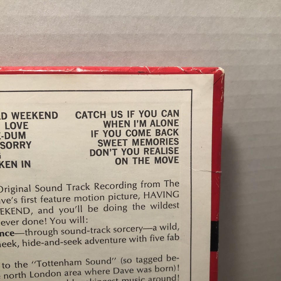 The Dave Clark Five ‎Having A Wild Weekend Promo White Label Vinyl 1965 ...