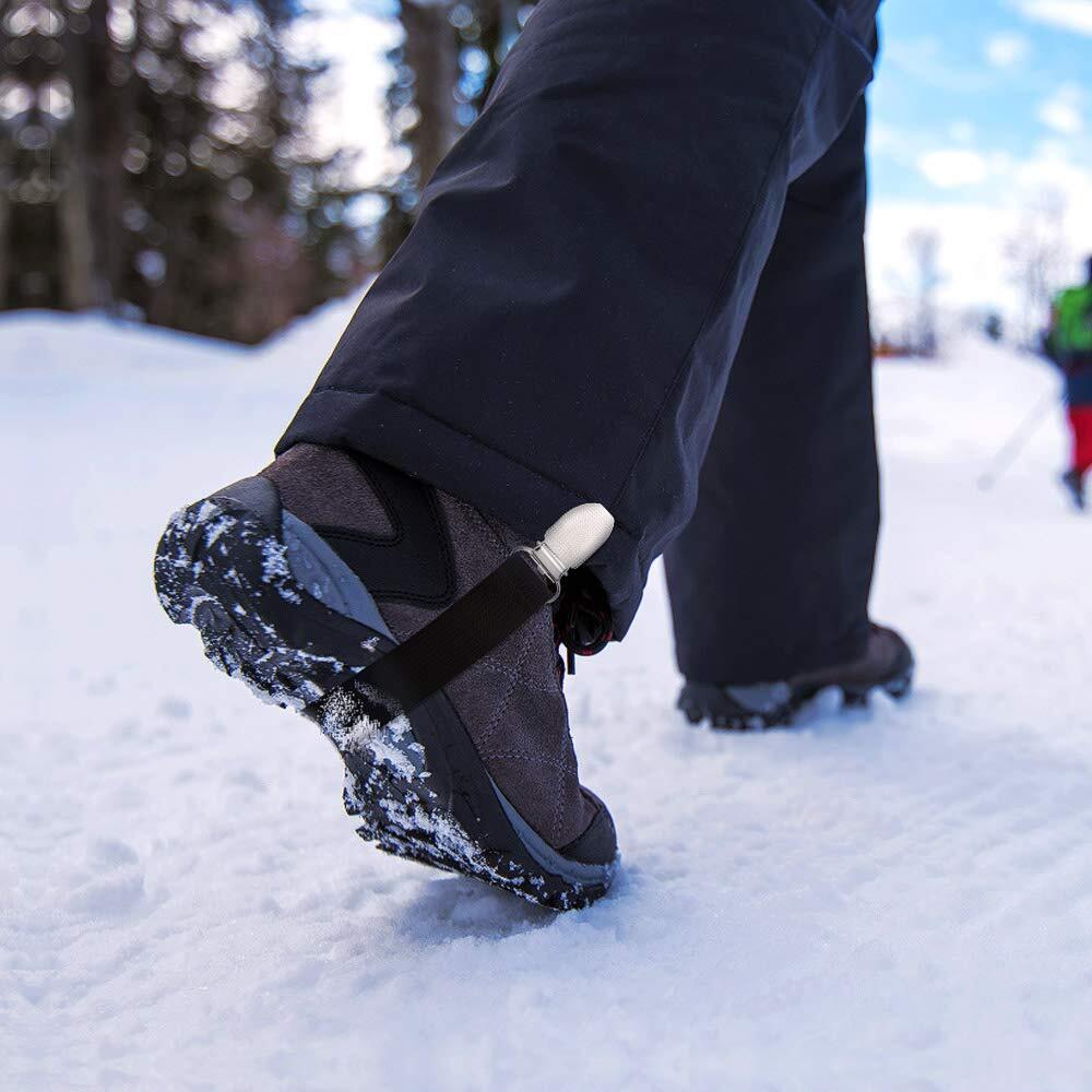 8 Piece Women Men Adjustable Boot Straps Pant Stirrups Clips Motorcycle ...