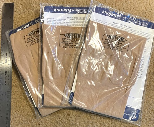Three Knit-Rite Prosthetic Sheaths Size Wide Medium in Package (ME53 ...