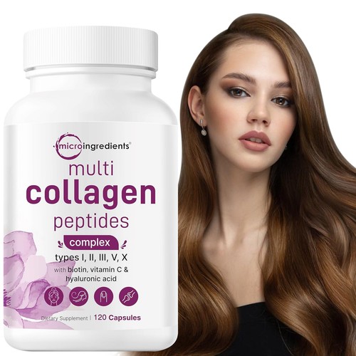 Micro Ingredients Multi Collagen - Anti-Aging, for Hair Skin Nail and ...