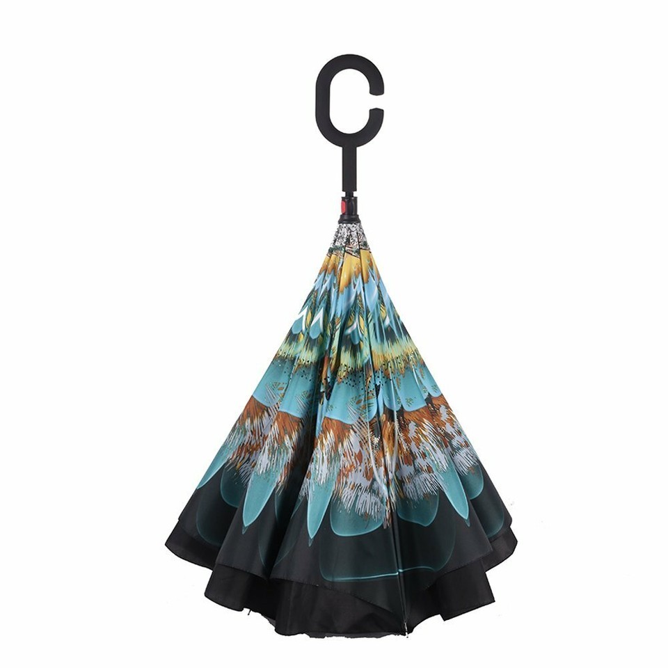 Reverse Folding Inverted Umbrella - Double Layer,Windproof, UV Proof ...