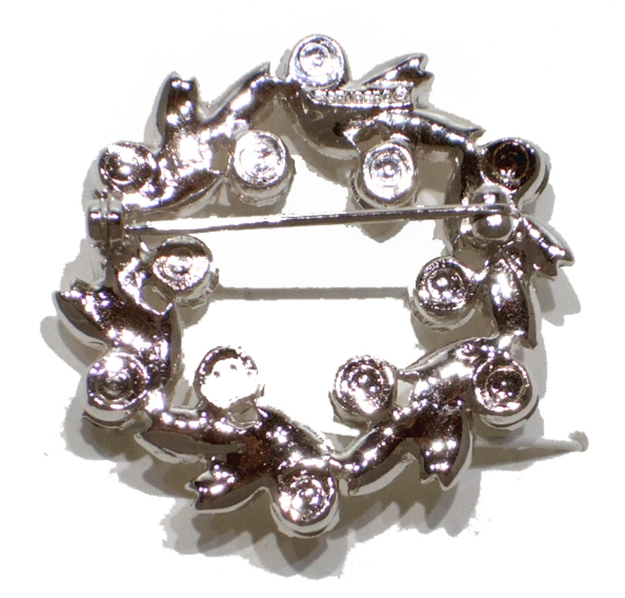 VINTAGE EISENBERG ICE Wreath Circle PIN BROOCH Prong … - Gem