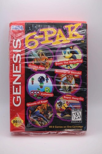 NO GAME Sega GENESIS 6PAK - Golden Axe Sonic Columns Revenge Shinobi ...