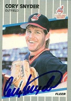 Cory Snyder autographed Baseball Card (Cleveland Indians) 1989 Fleer ...