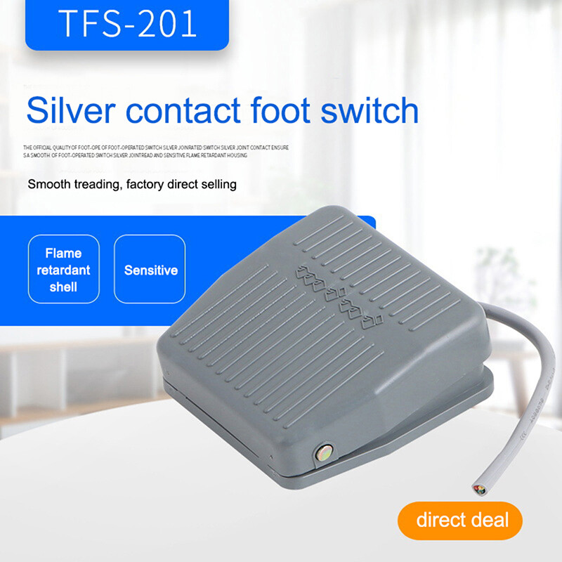Footswitch TFS-201 Electric Power Foot Pedal Nonslip Momentary Control ...