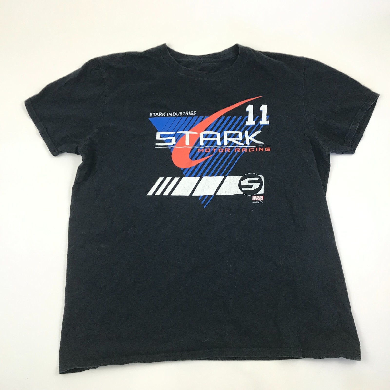 Tony Stark Shirt Size Medium M Black Blue Short Sleeve Graphic Hero Tee ...