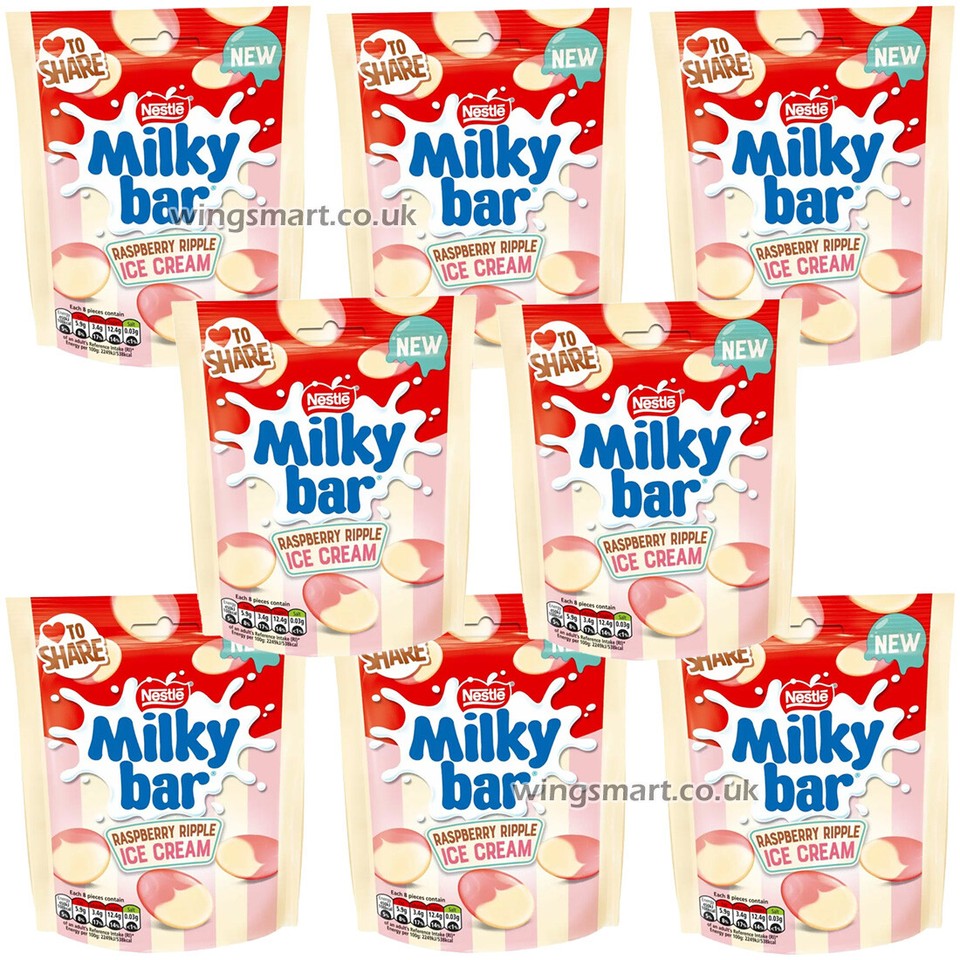 Milkybar Buttons White Chocolate Raspberry Ripple Sharing Bag 86g | eBay UK