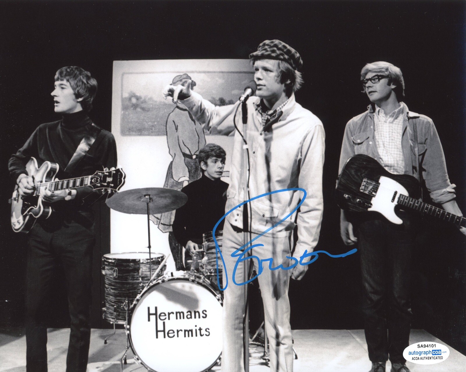 PETER NOONE HERMAN HERMITS SIGNED AUTOGRAPH 8x10 PHOTO PICTURE ACOA COA ...