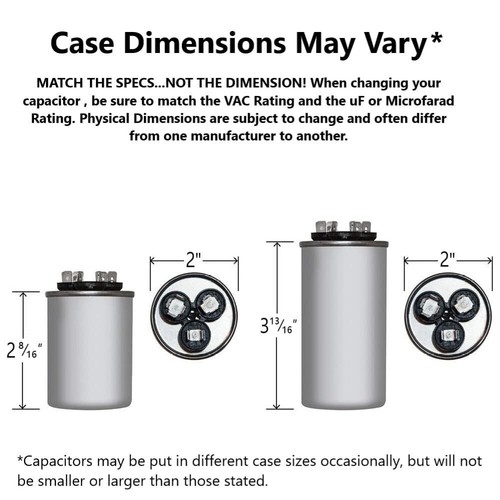 45 + 5 x 370/440 VAC Round Dual Run Capacitor by JARD # 12788 | eBay