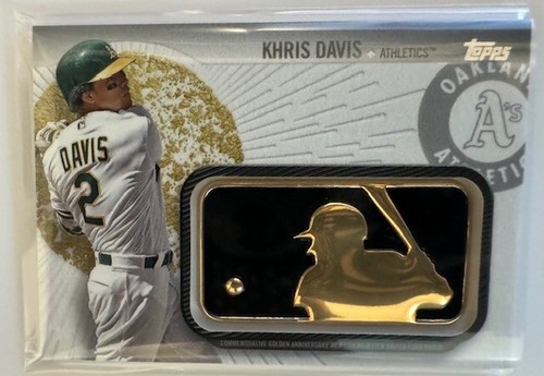 2019 Topps MLB Logo Golden 150th Anniversary Khris Davis #GAP-KD Patch ...