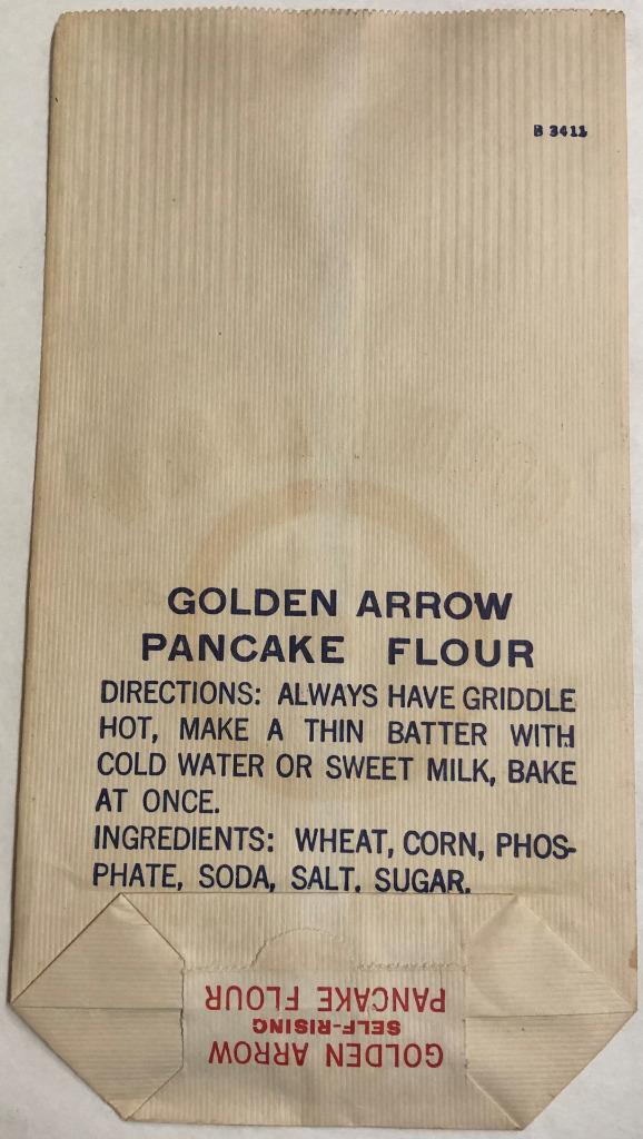 Golden Arrow Self Rising Pancake Flour Bag Mitchell Maskrey Maquoketa ...