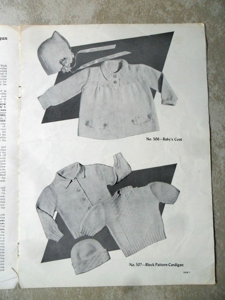 Doreen Tiny Tots Knit & Crochet Pattern Vol 95 SC 1947 Layette Sets ...