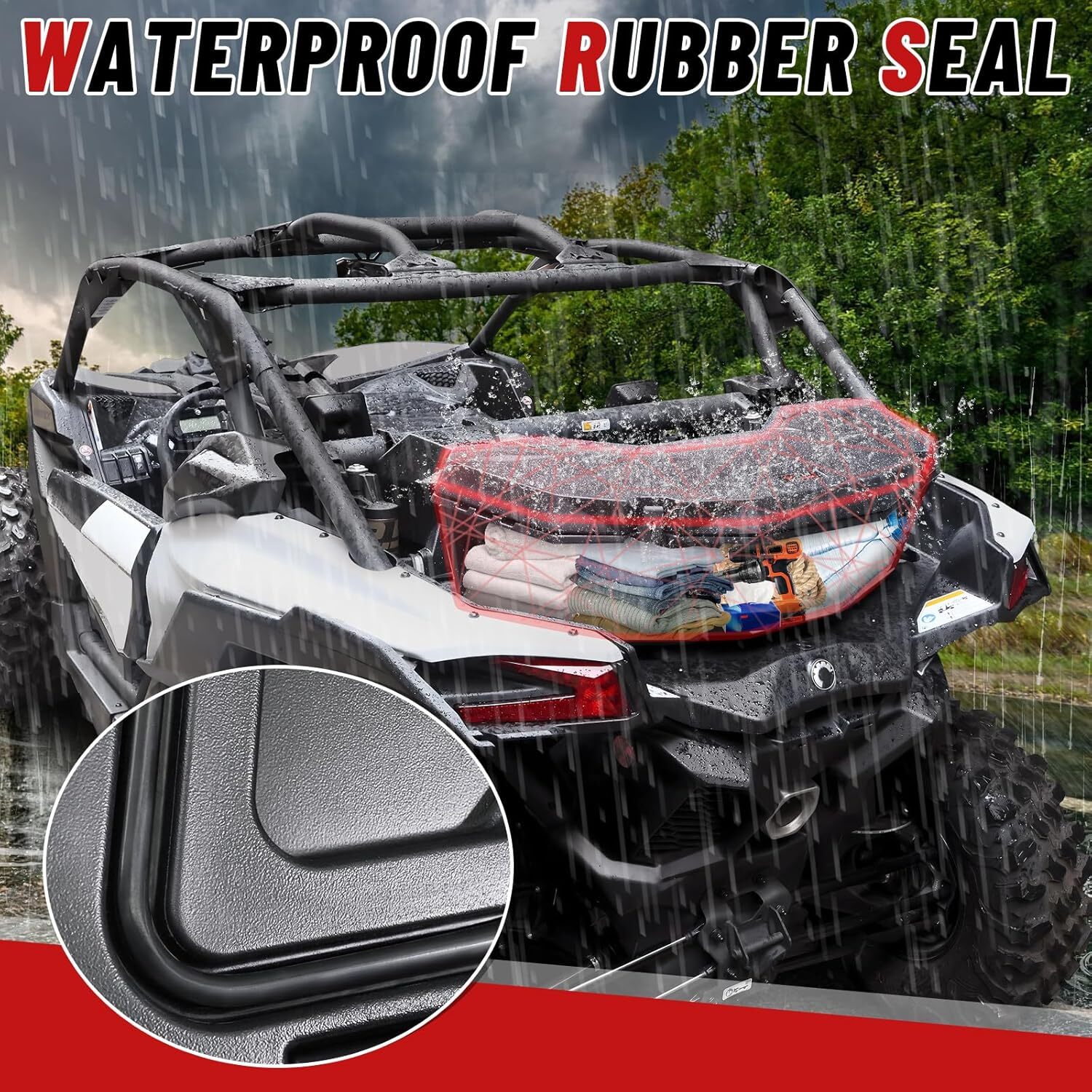 For Can-Am Maverick X3 Outlander 8 Gal 30L Storage Cargo Box Black ...