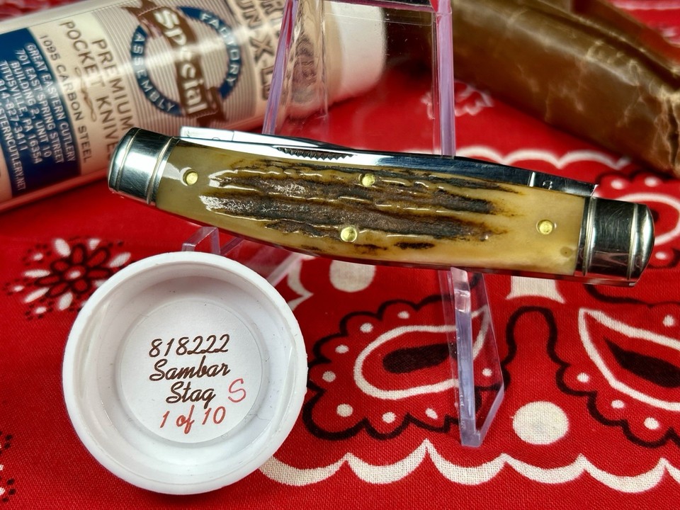 🔥 Great Eastern Cutlery ,1 of 10!! STAG #81 Boss Bull Keeper Knife ...