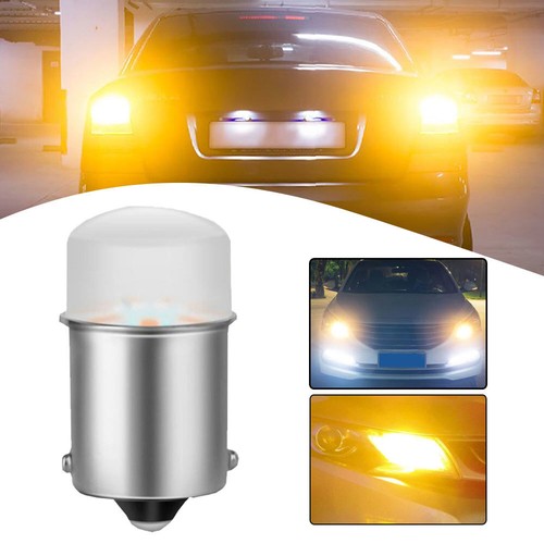 2X Yellow 1156 BA15S LED 9smd Reverse Light Canbus Error Free Turn ...