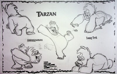 Walt Disney's TARZAN 1999 Production Studio Copy Model Sheet Page #GB ...