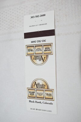 Affinity Gaming Casino Black Hawk Colorado 20 Strike Matchbook Cover | eBay
