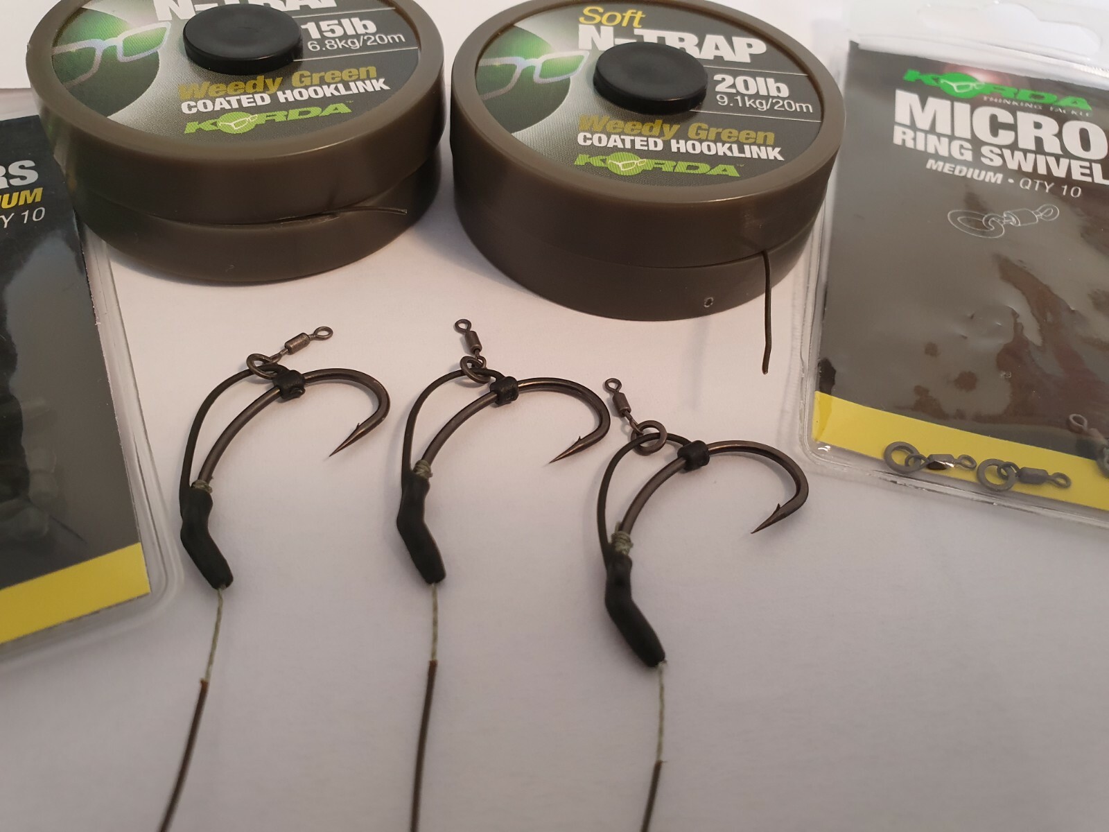 3 D Rig Kicker Rigs / Korda Coated N Trap Hooklink / Wafter / Carp Rig ...