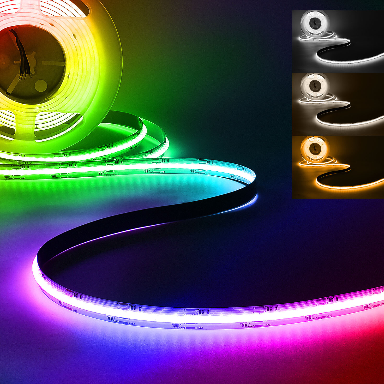 High Density RGB+CCT RGBW RGBWW Cob Led Strip Lights 784LED/m 840led/m ...