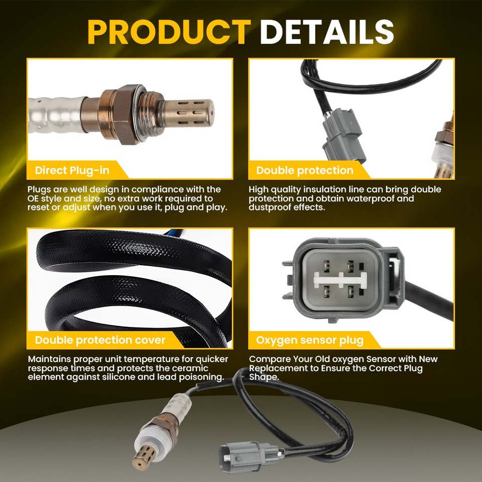 2PC Sensor Oxygen O2 Front Sensor Rear For 1998-2000 Honda 1.3L Civic ...