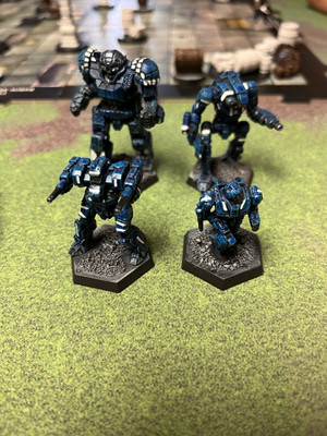 Nicely Painted Battletech Mercenary 3 Lance Battlemech CGL | eBay