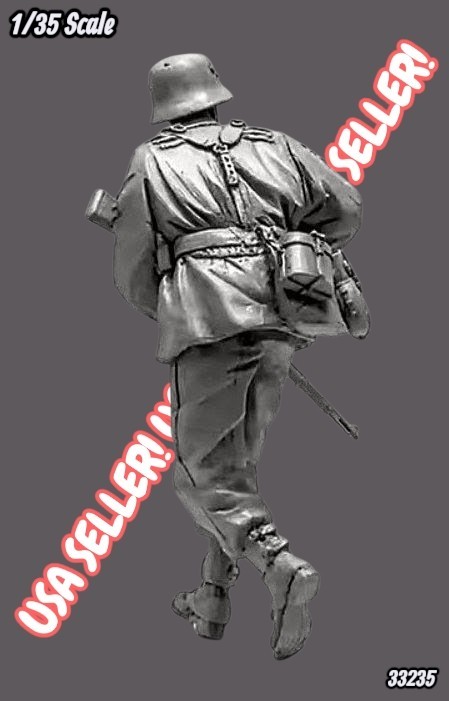 1/35 Resin Figure WWII German Infantryman Running & Crouching Model Kit ...