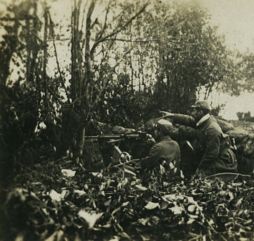 France First World War Marne machine gun Camouflage Old Stereo Photo ...