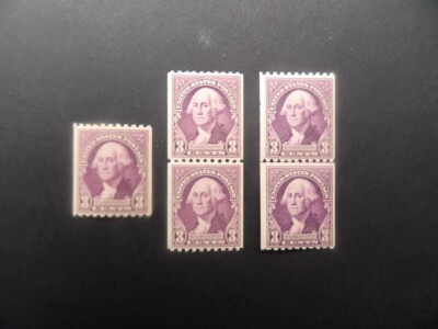 1932 #722 3c Washington Single Pair & Joint Line Pair MNH OG CV $14 #3 | eBay