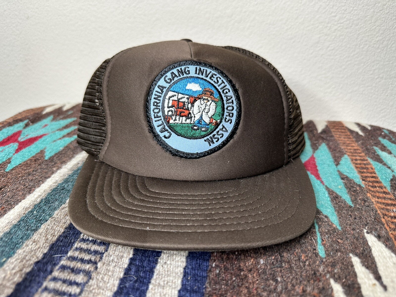 Vtg California Gang Investigators Police SnapBack Hat 70s 80s CDCR LASD ...