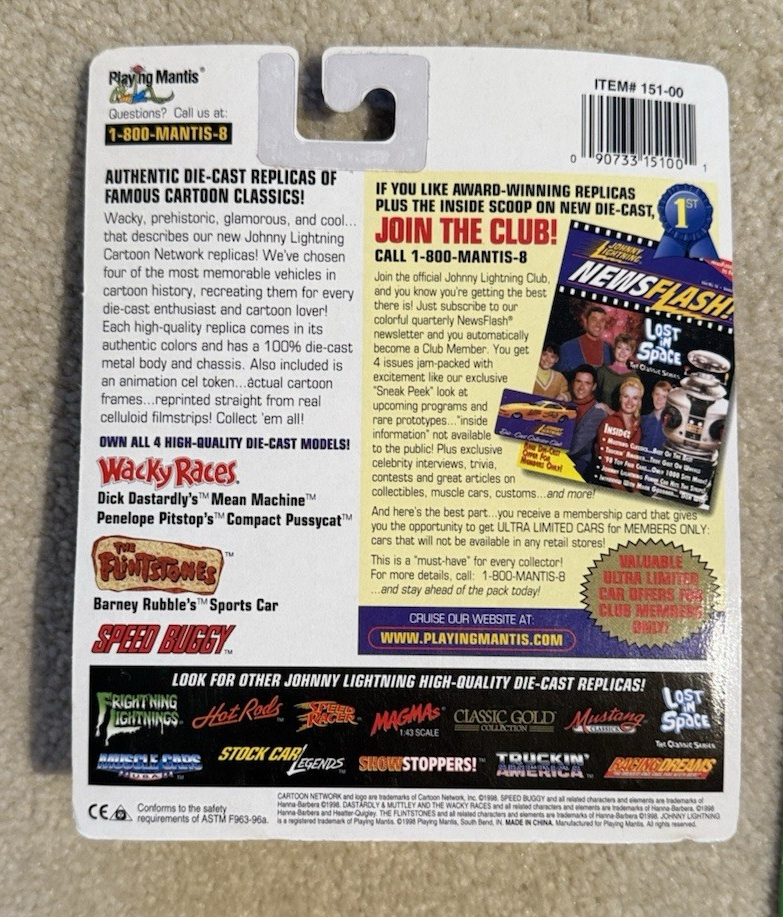 Johnny Lightning CARTOON NETWORK WACKY RACES SPEED BUGGY SET ALL 4! | eBay