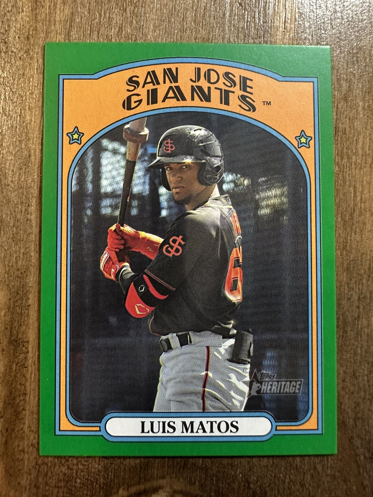 LUIS MATOS 2021 Topps Heritage Minor League Edition GREEN Parallel #55/ ...
