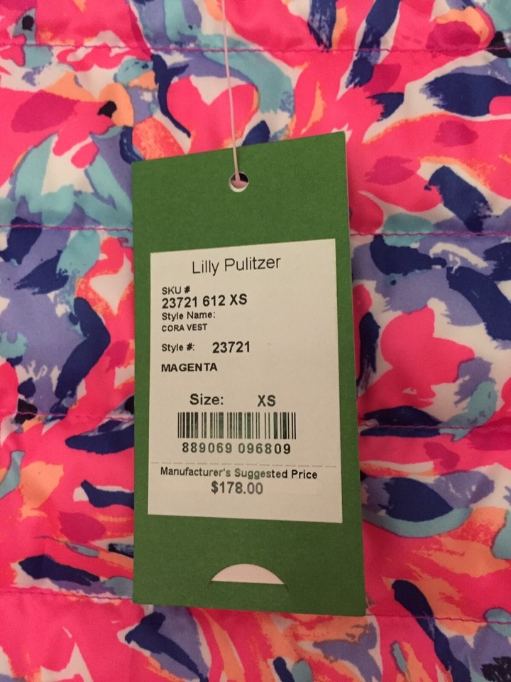 NWT Lily Pulitzer Cora Down Vest Size XS | eBay