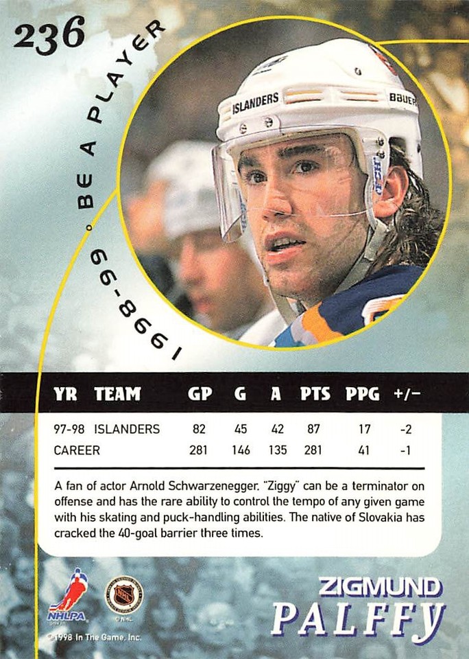 1998 Be a Player #236 Zigmund Palffy New York Islanders | eBay