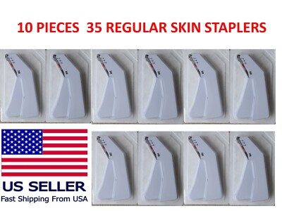 10 PC Sterile Skin Staplers 35 REGULAR Human/Veterinary/First Aid SHIPS ...