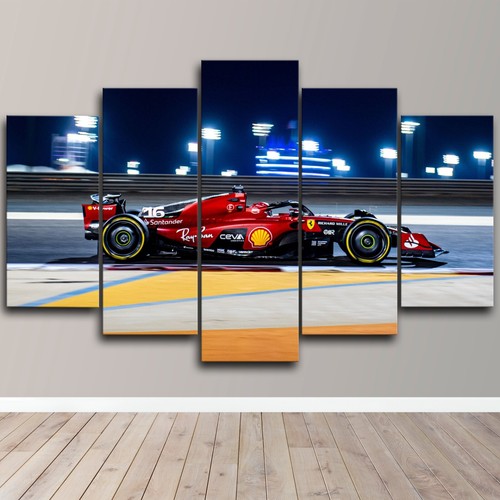 Ferrari F1 Itallian Formula Racing Car 5 Piece Canvas Wall Art Print ...