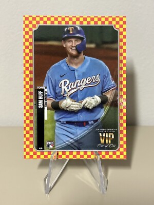 2021 Topps Transcendent Collection VIP RC Sam Huff 1/1 Texas Rangers # ...
