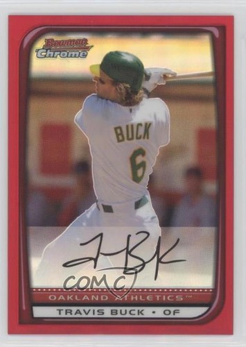 2008 Bowman Chrome Red Refractor /5 Travis Buck #140 | eBay